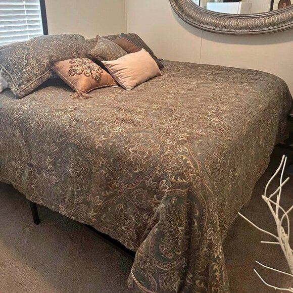 Croscill | Bedding | Croscill Kingcalking Green And Tan Comforter Set ...